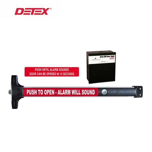 Detex - V40-EE-CD - Delayed Egress Rim Exit Device - 36" - 24VDC Power – SLK Online
