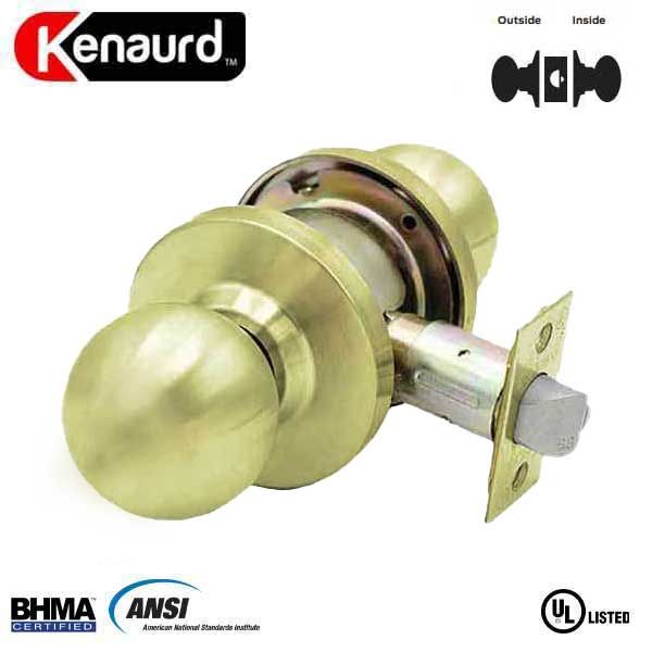 Commercial Door Knob Set - 2-3/4” Standard Backset - Polished Brass ...