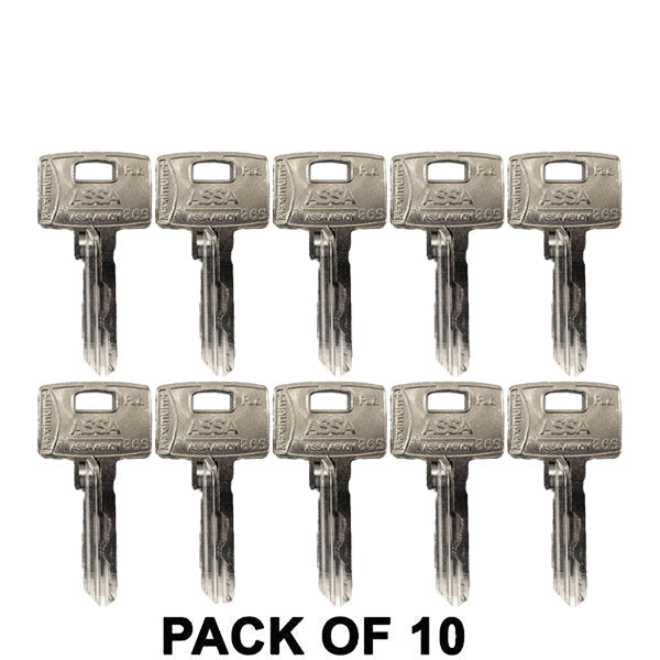 ASSA - MAX+ / Maximum + Security Restricted Key Blanks (Bundle of 10 ...