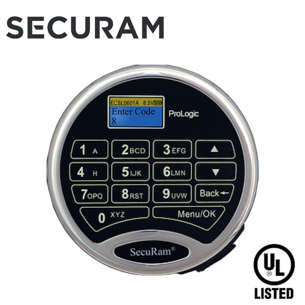 SECURAM - ProLogic L02 Electronic Safe Keypad Lock - UL Listed - Chrom ...