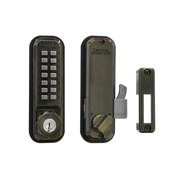 Lockey - 2500-KO - Mechanical Keypad - Keyless Hook Bolt Lock - w/ Key ...